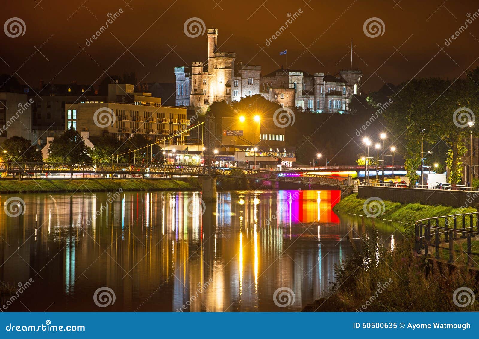 Inverness Castle by night editorial image. Image of misty - 60500635