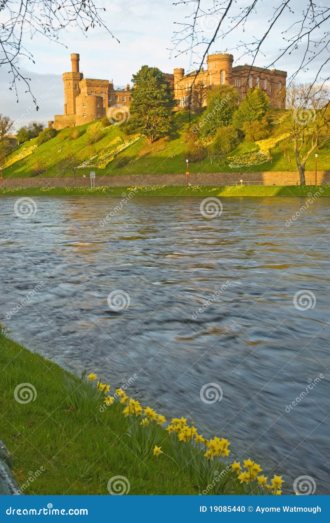 Inverness Castle and the River Ness in Springtime. Stock Photo - Image ...