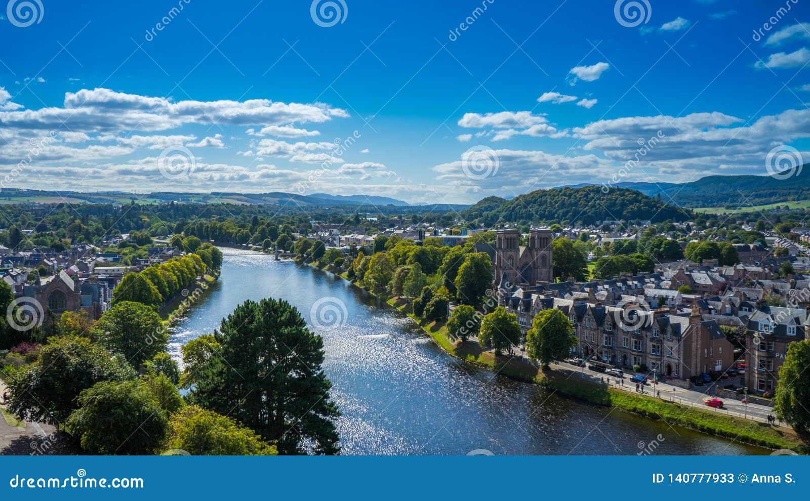 Inverness with river Ness stock image. Image of copy - 140777933