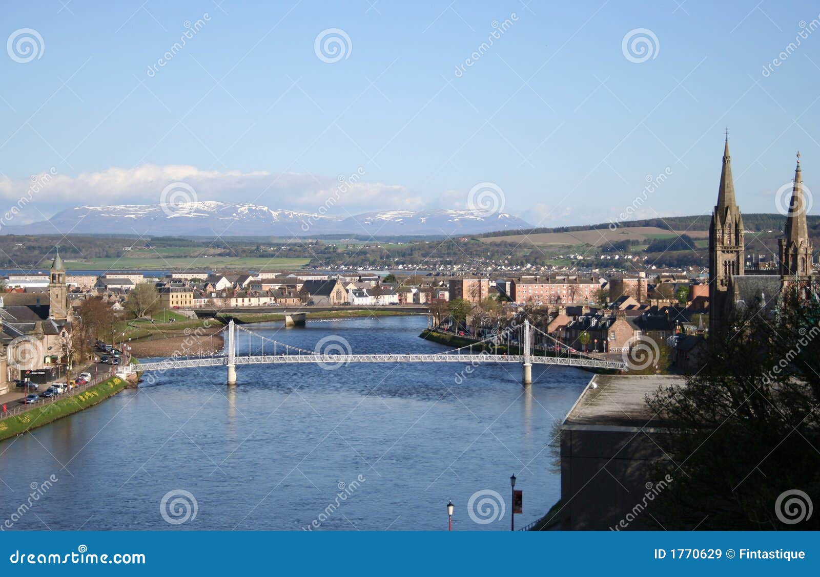 Inverness in the spring stock image. Image of buildings - 1770629