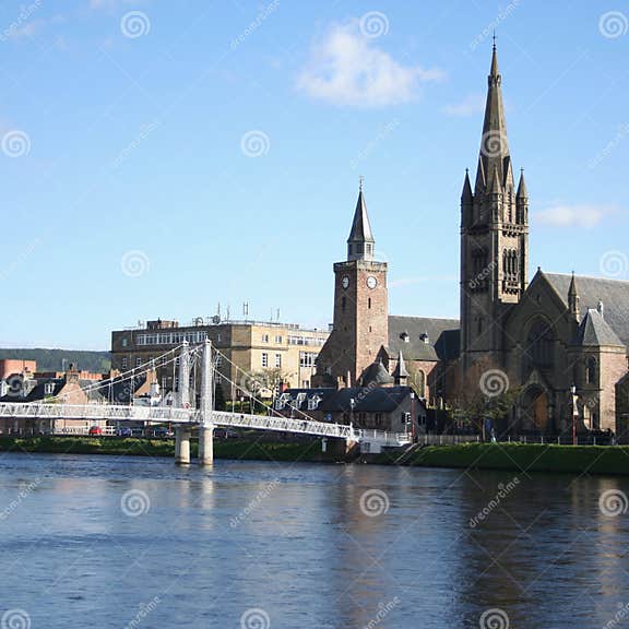 Inverness in the spring stock image. Image of city, urban - 4361203