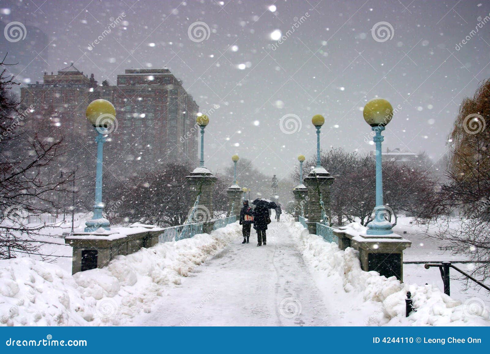Inverno de Boston foto de stock. Imagem de romântico, boston - 4244110