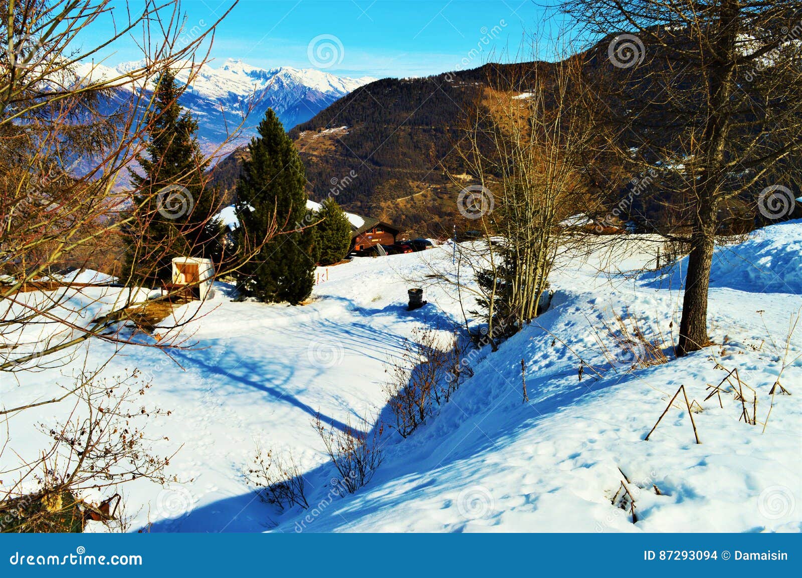 Inverno Nelle Alpi Svizzere Fotografia Stock - Immagine di svizzero ...