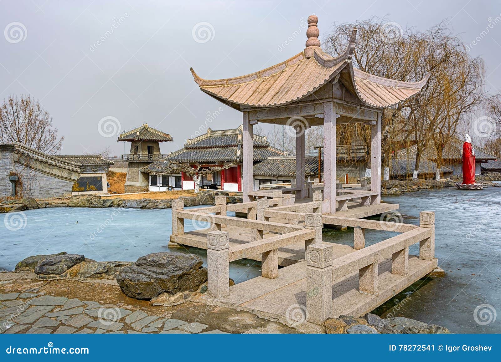 Inverno in Tempio Di Meng Jiangnu, Cina Immagine Stock - Immagine di ...
