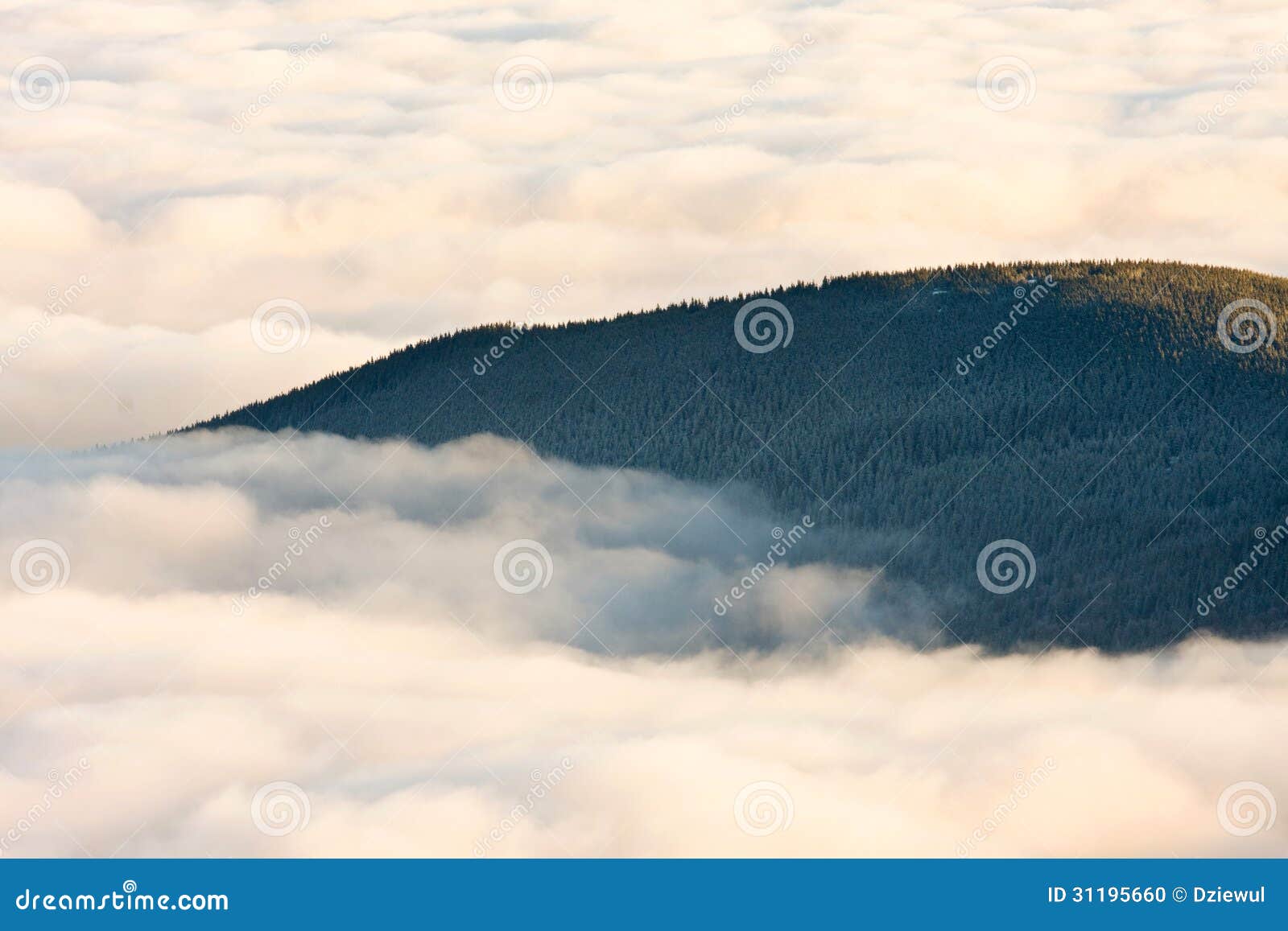 Inversion, only clouds stock photo. Image of backdrop - 31195660