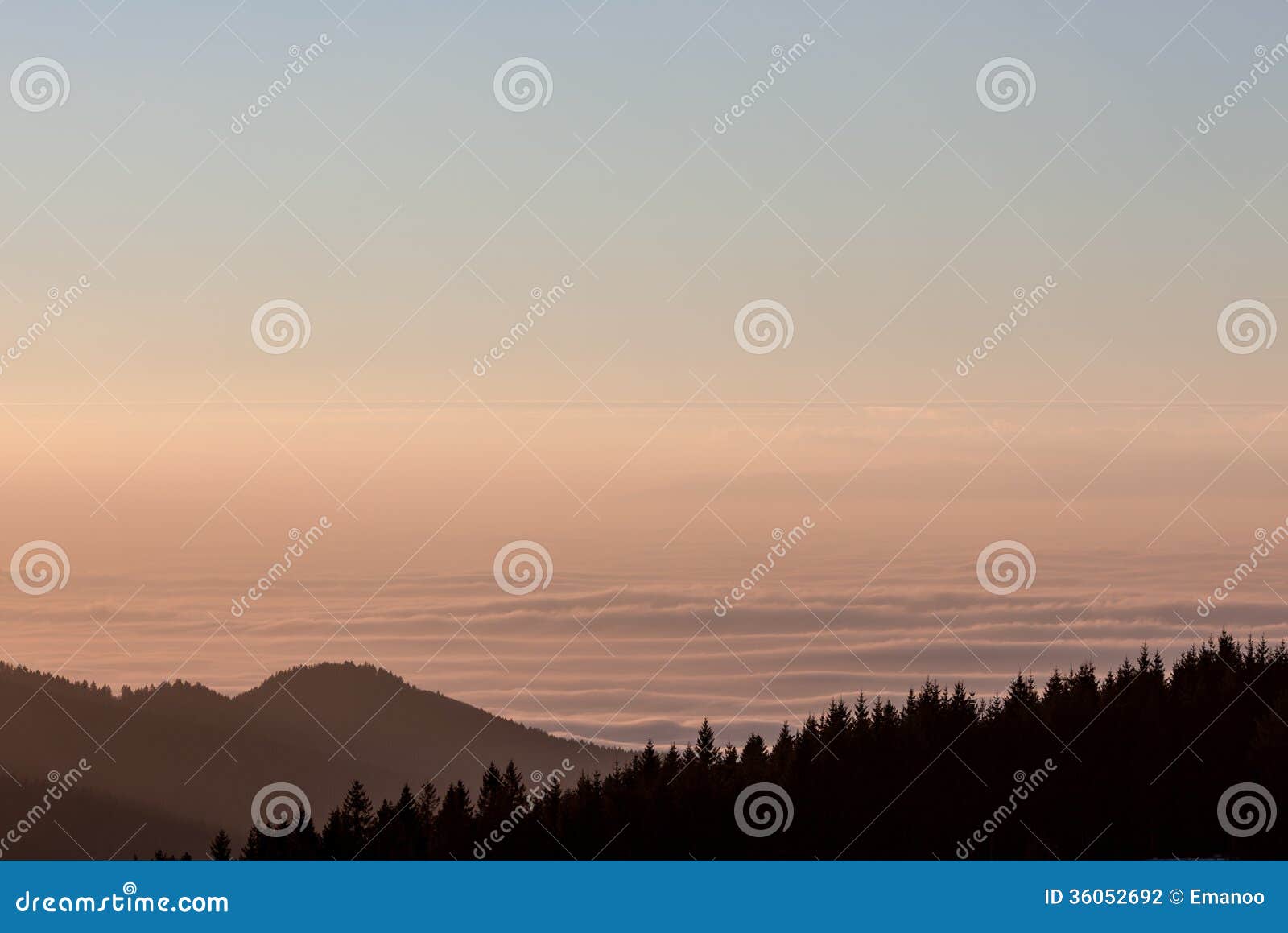 Inversion Fog in Black Forest Stock Photo - Image of natural, mountain ...
