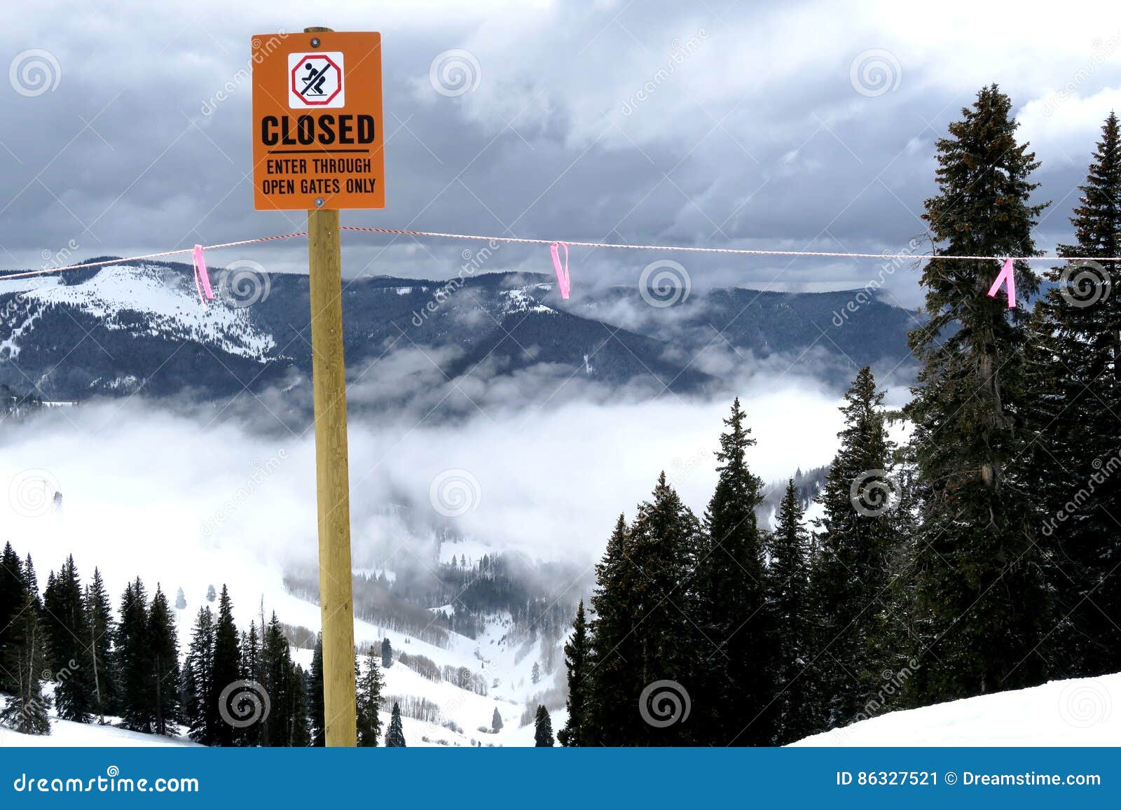 Inversion on the Mountain Warning Sign Boundary Stock Image - Image of ...