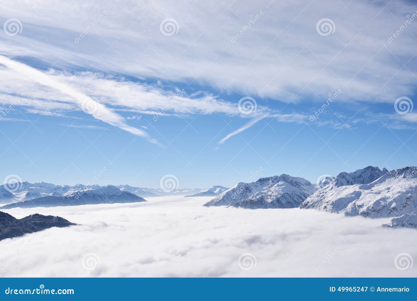 Inversion in the mountains stock image. Image of cloud - 49965247