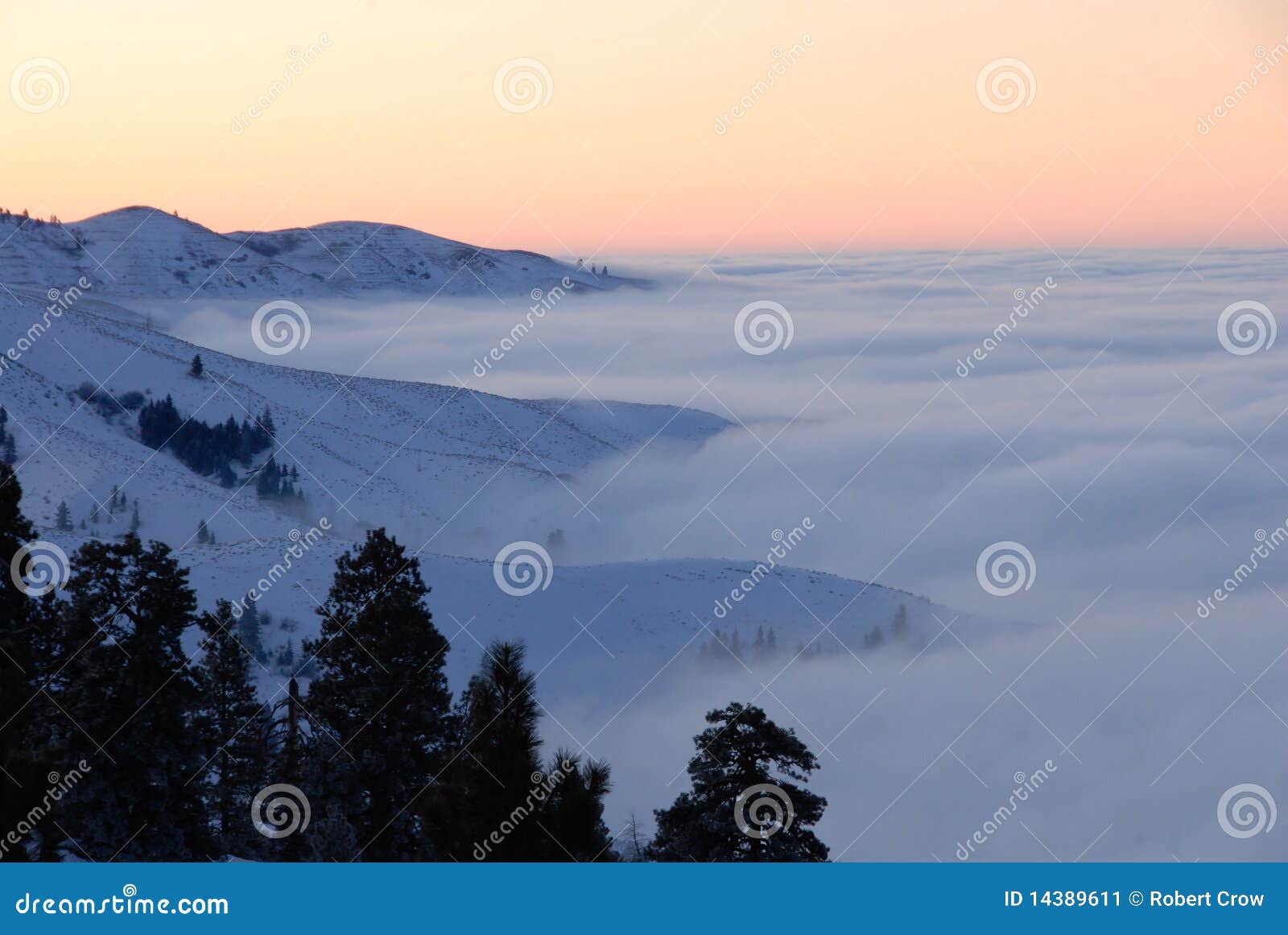 Inversion over Boise stock image. Image of places, resort - 14389611