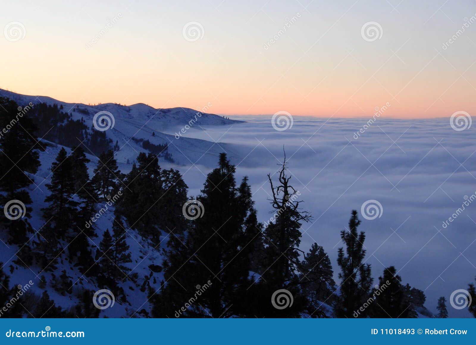 Inversion Over Treasure Valley Stock Image - Image of clouds, tree ...