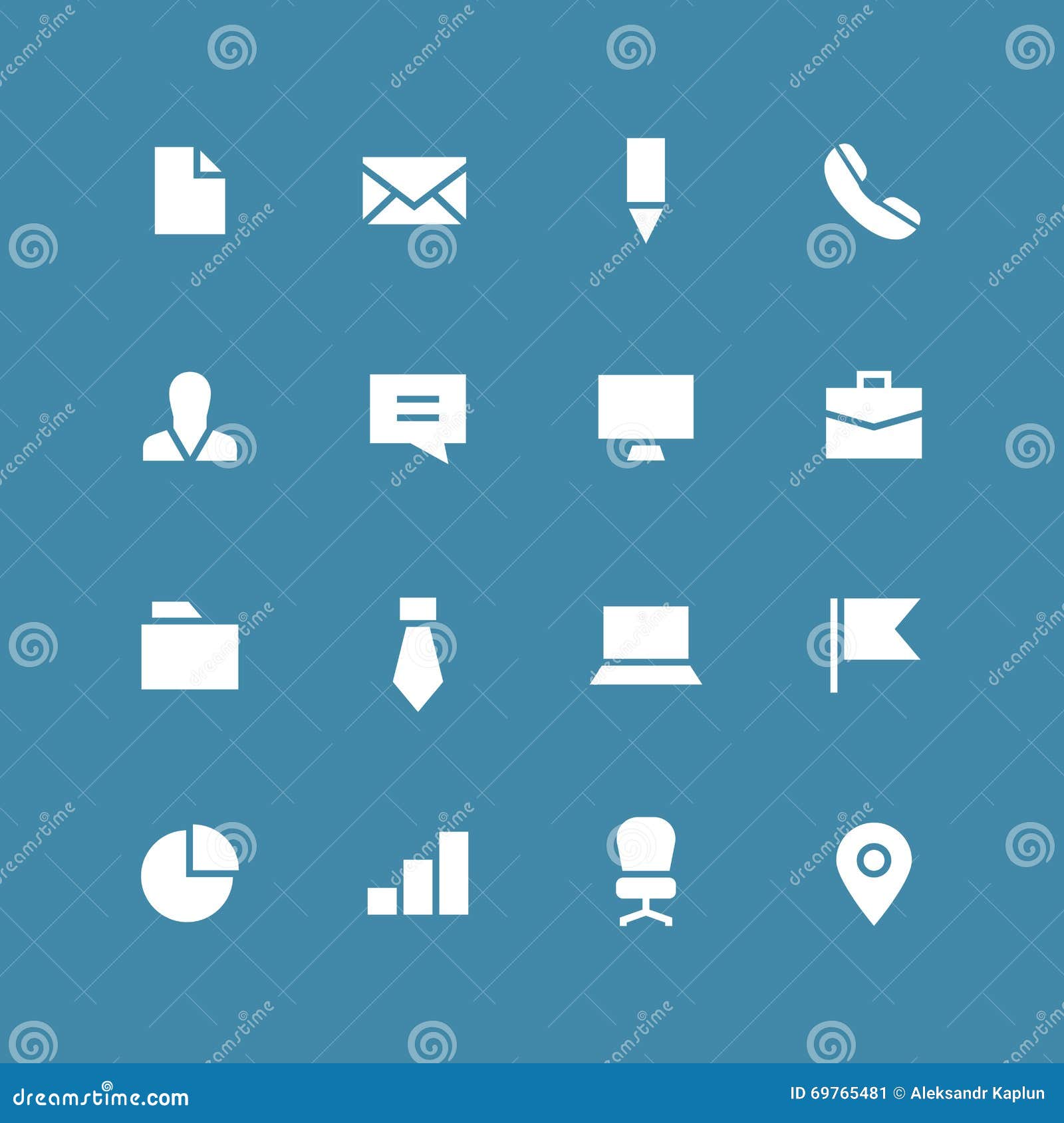 Invert business icon set stock vector. Illustration of mail - 69765481