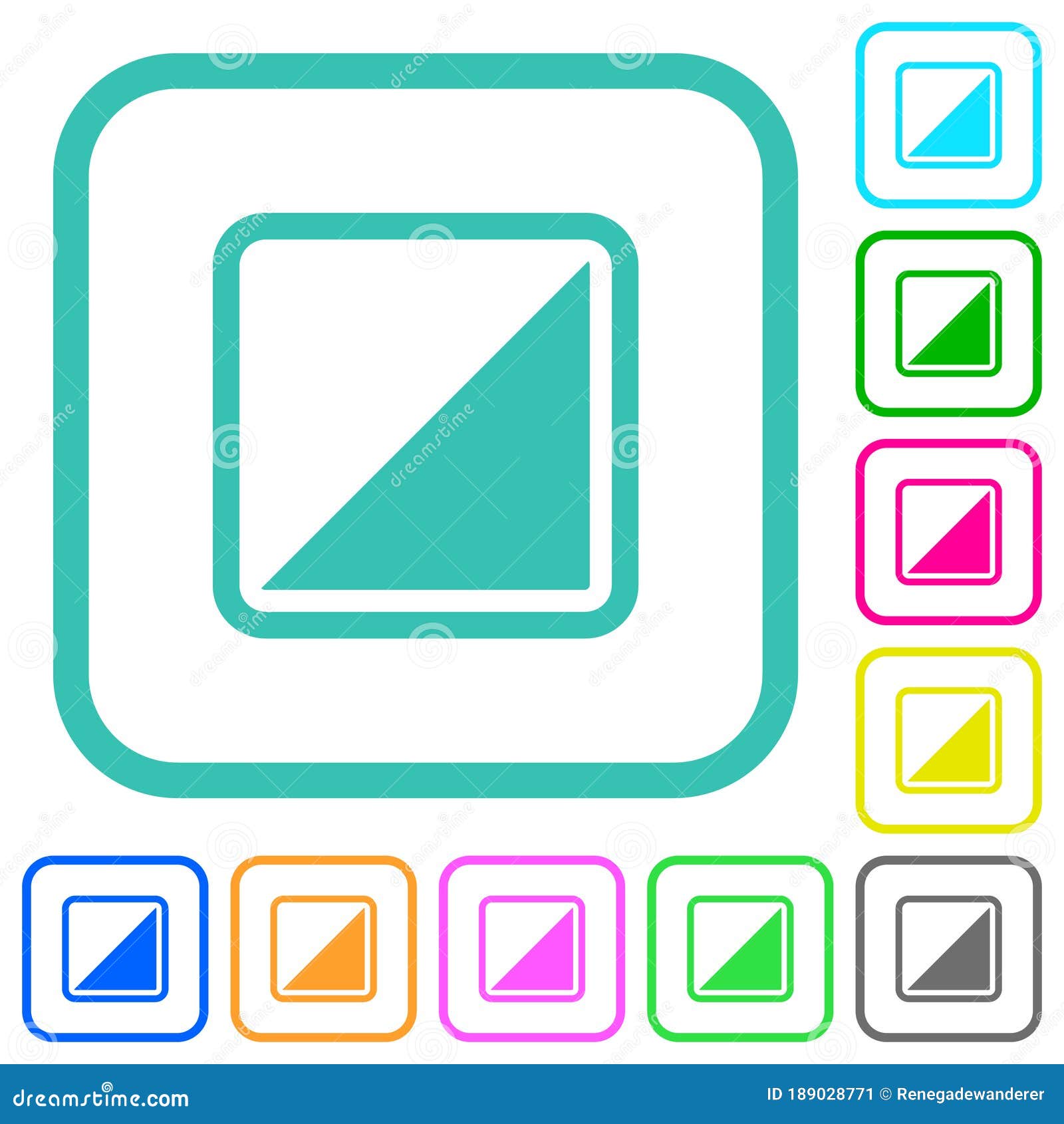 Invert Object Vivid Colored Flat Icons Stock Vector - Illustration of ...