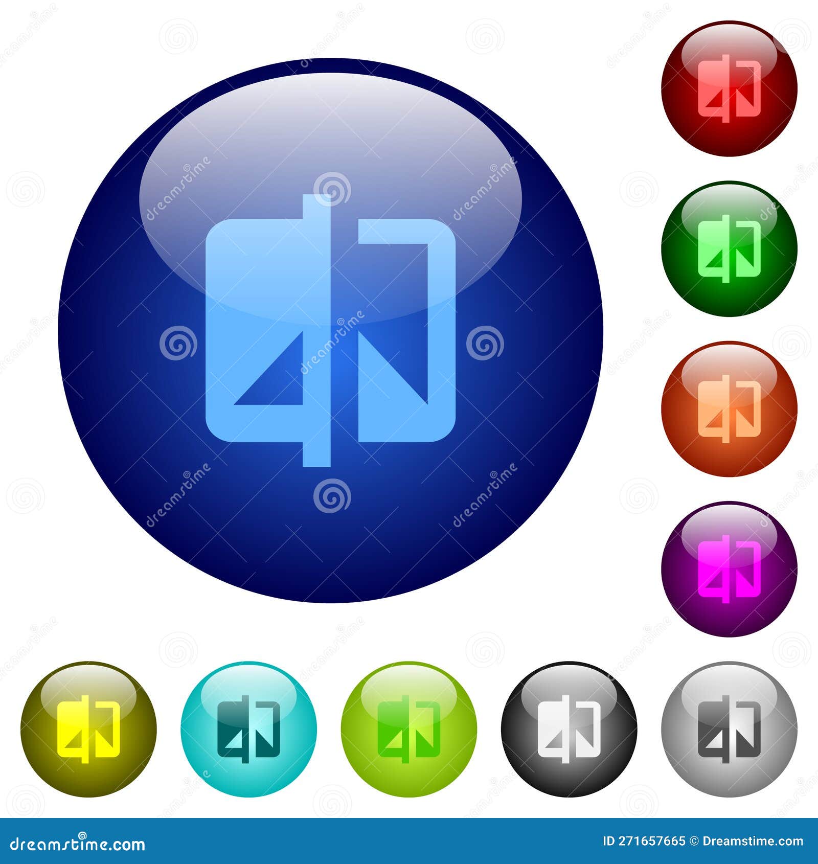 Invert Theme Color Glass Buttons Stock Vector - Illustration of ...