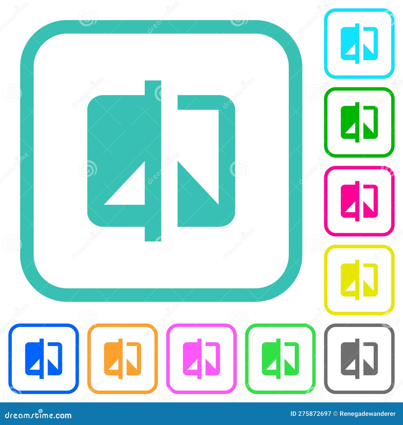 Invert Theme Vivid Colored Flat Icons Stock Illustration - Illustration ...