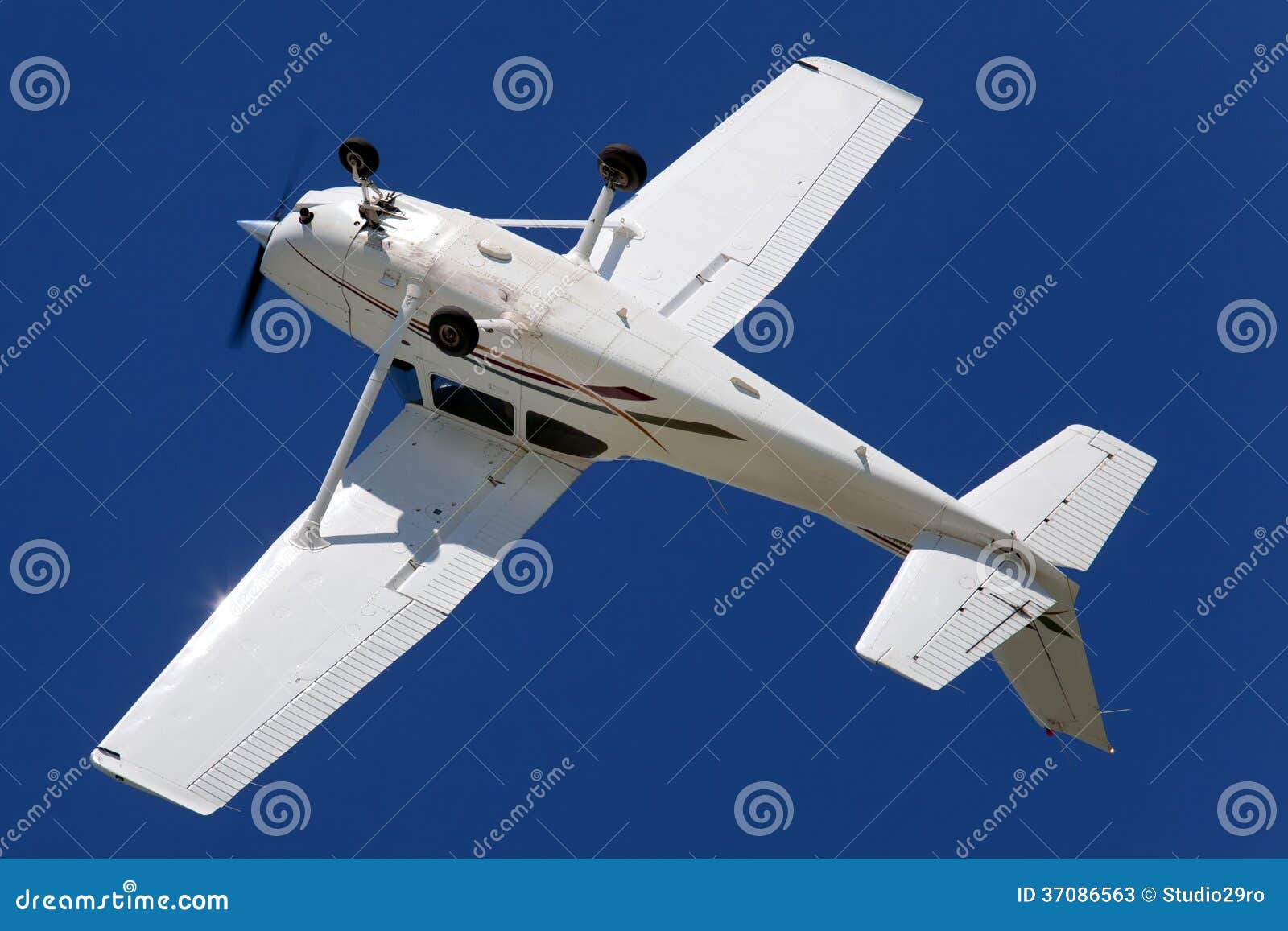 Inverted Airplane Banking during a Roll Stock Image - Image of speed ...