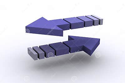 Inverted Arrows stock illustration. Illustration of arrows - 2327470