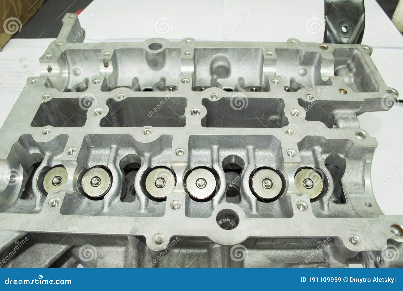 Inverted Block Head of a Three-cylinder Internal Combustion Engine ...