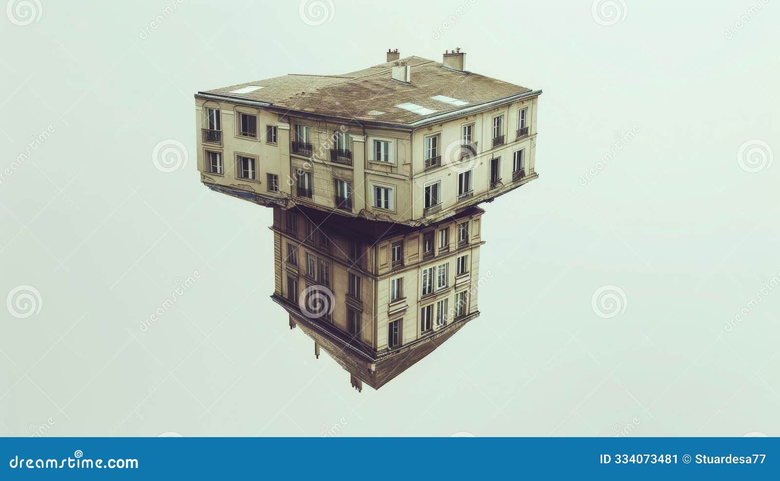 Inverted Building Architecture Illusion Stock Image - Image of ...
