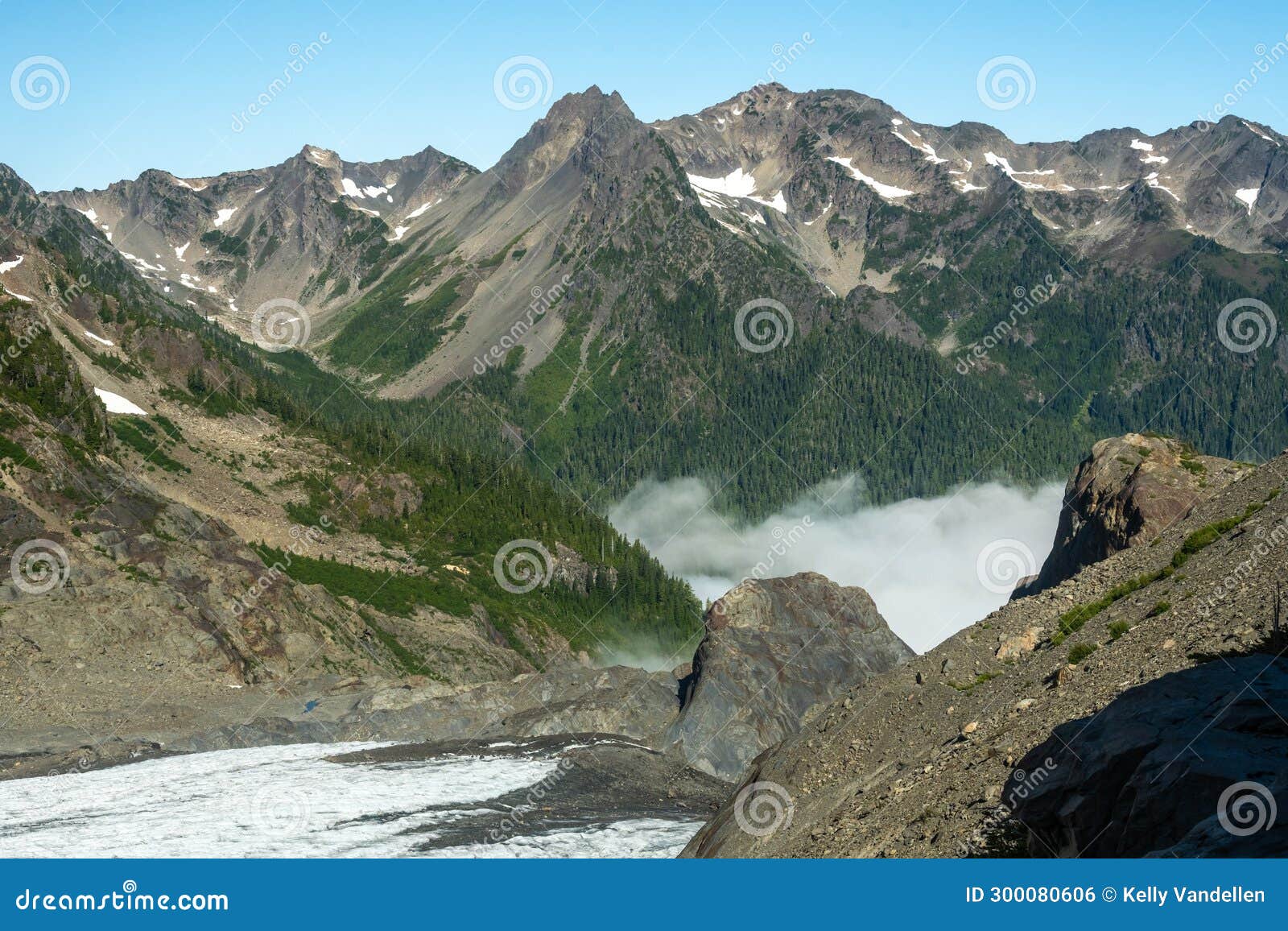 Inverted Clouds Hang Below the Peaks of Olympic Stock Photo - Image of ...