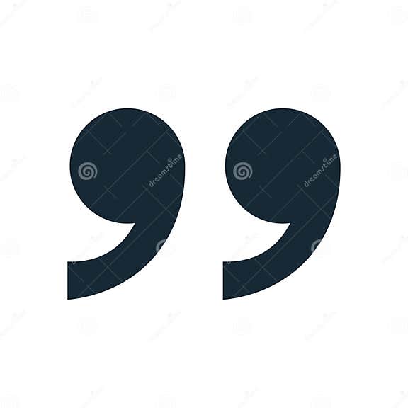 Inverted Commas Icon Vector Logo Template Stock Vector - Illustration ...