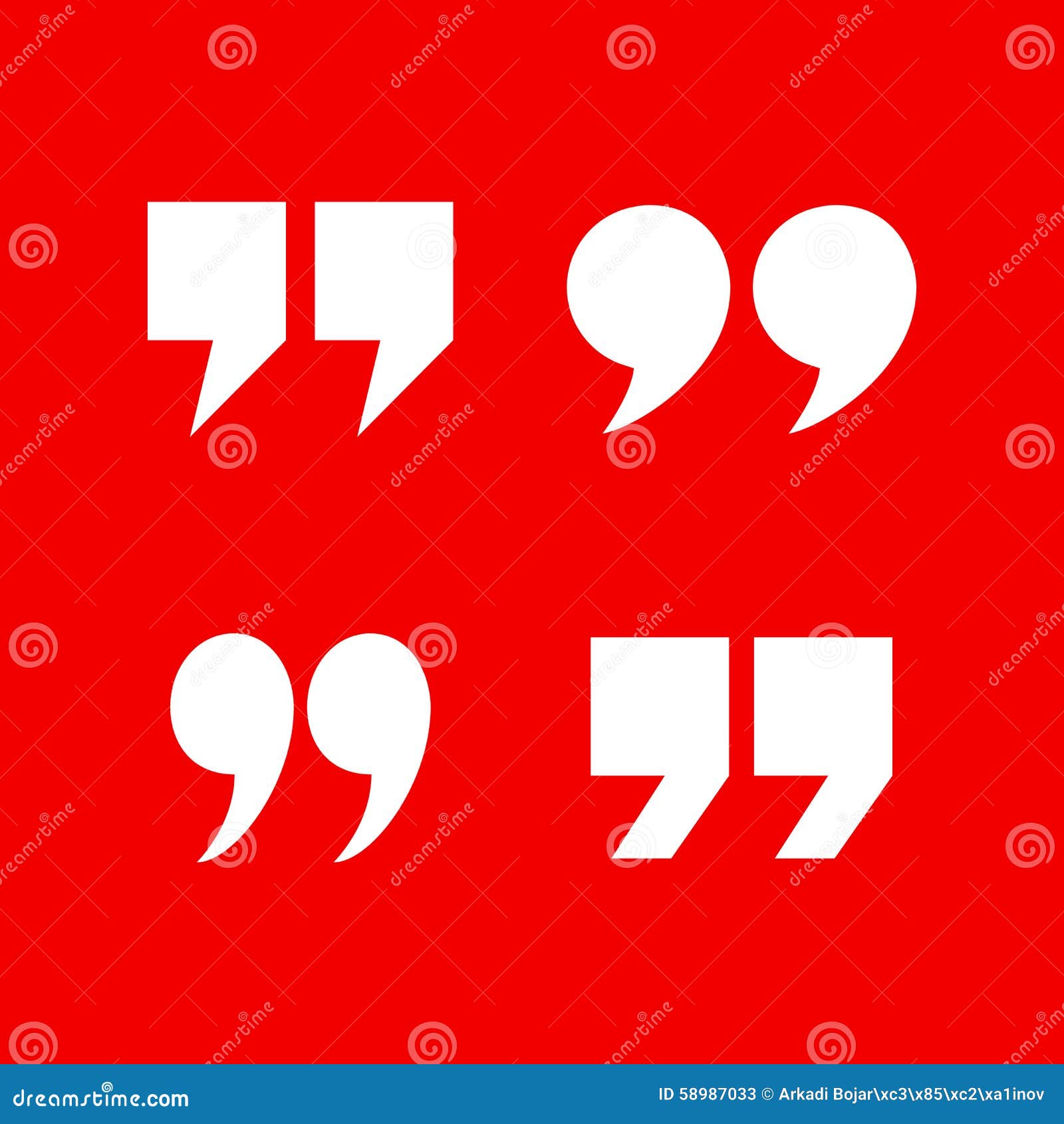 Inverted commas stock vector. Illustration of comment - 58987033