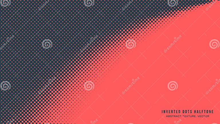 Inverted Dots Half Tone Pattern Rounded Border Vector Red Black Abstraction Stock Illustration