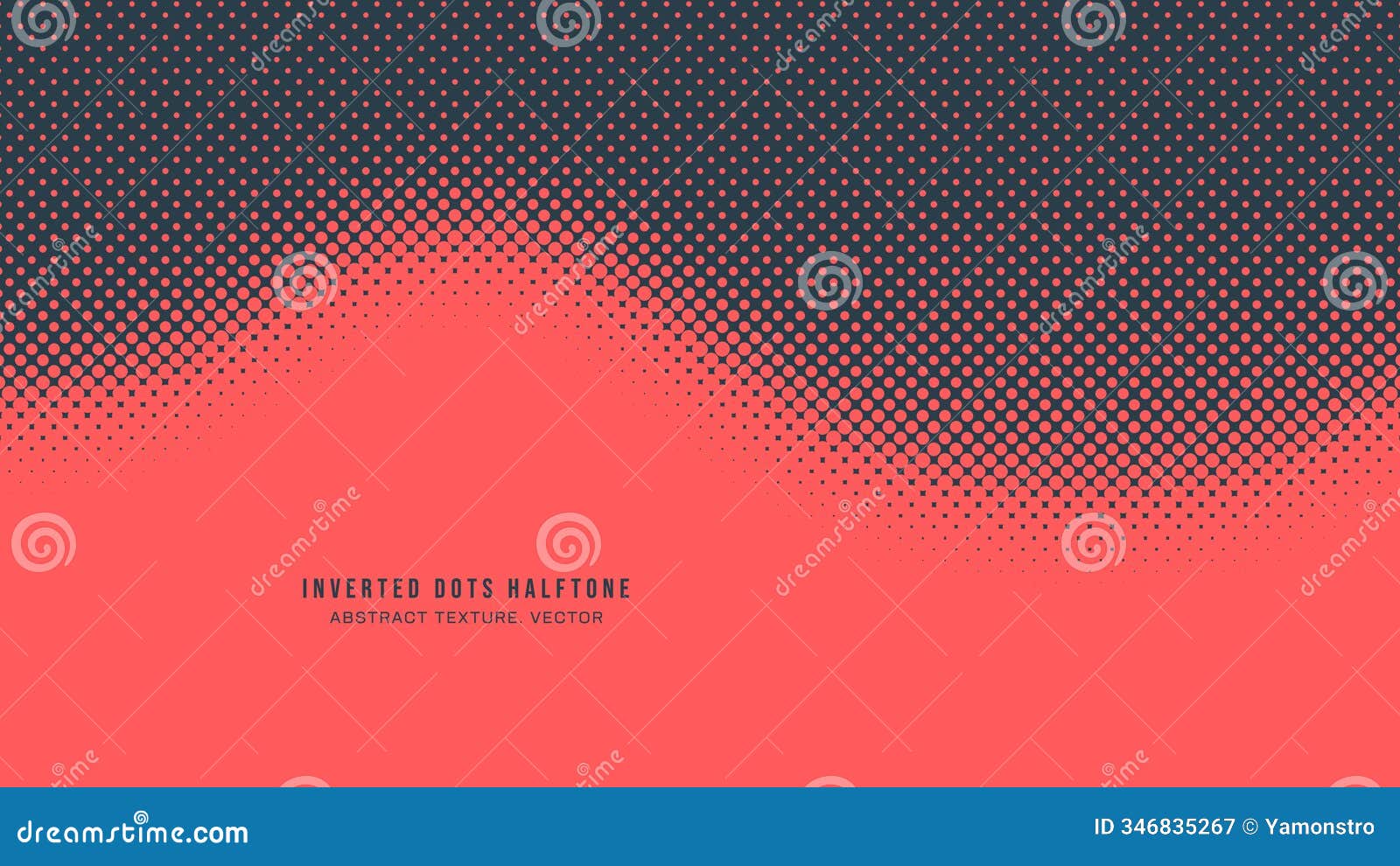 Inverted Dots Half Tone Pattern Wave Form Border Vector Red Black Abstraction Stock Illustration ...