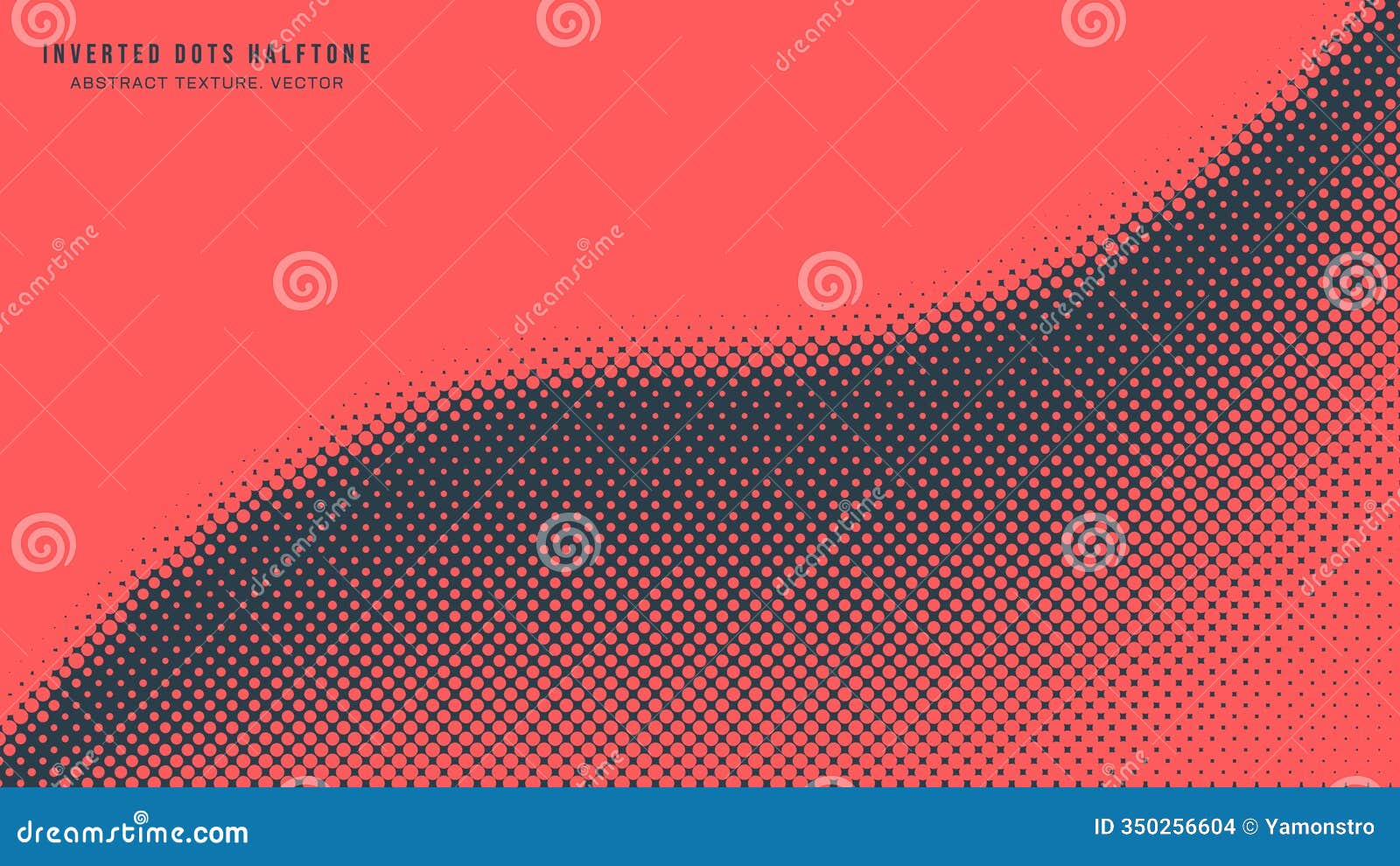 Inverted Dots Offset Halftone Pattern Smooth Curved Border Vector Abstraction Stock Illustration