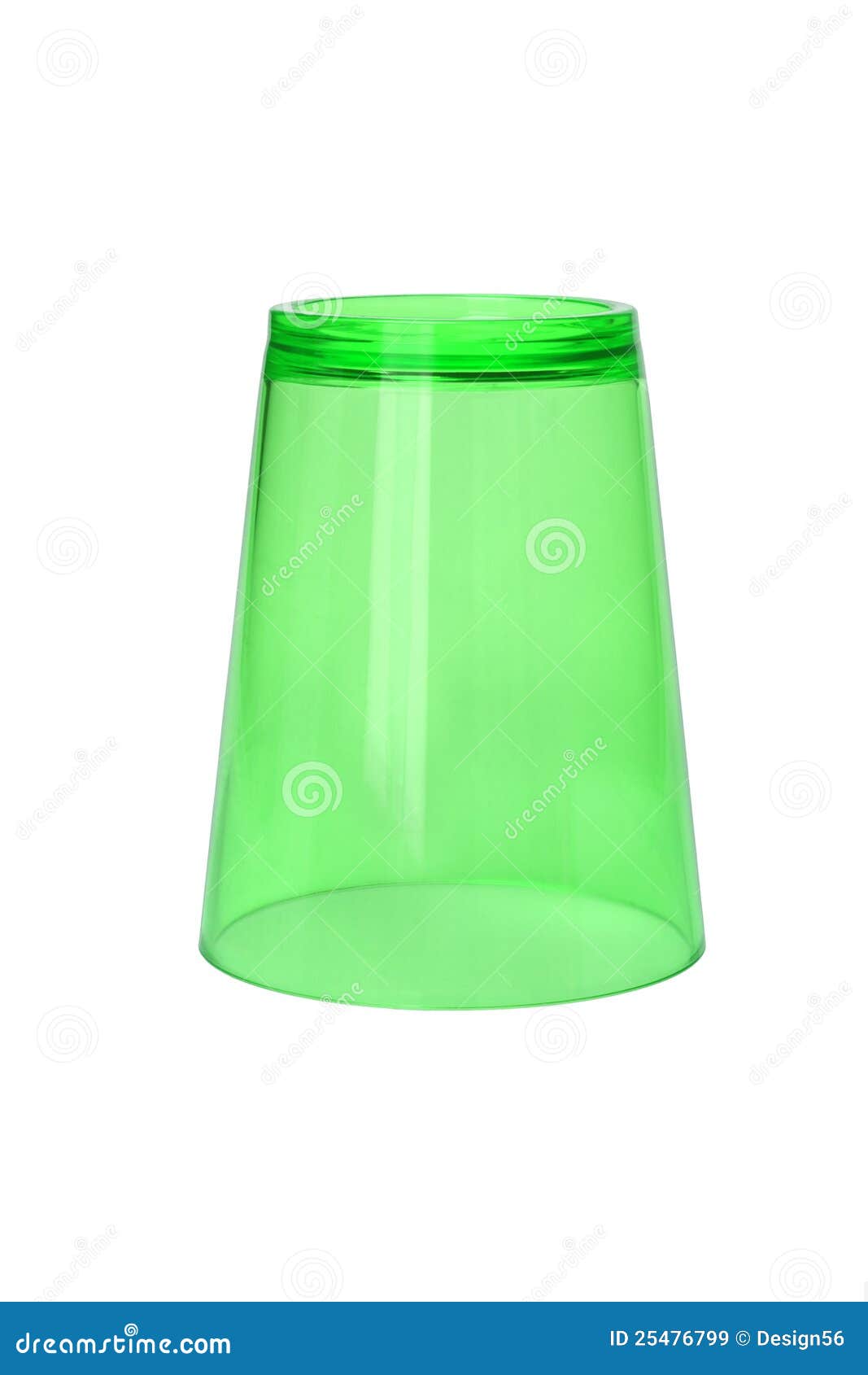 Inverted Green Plastic Cup stock image. Image of isolated - 25476799
