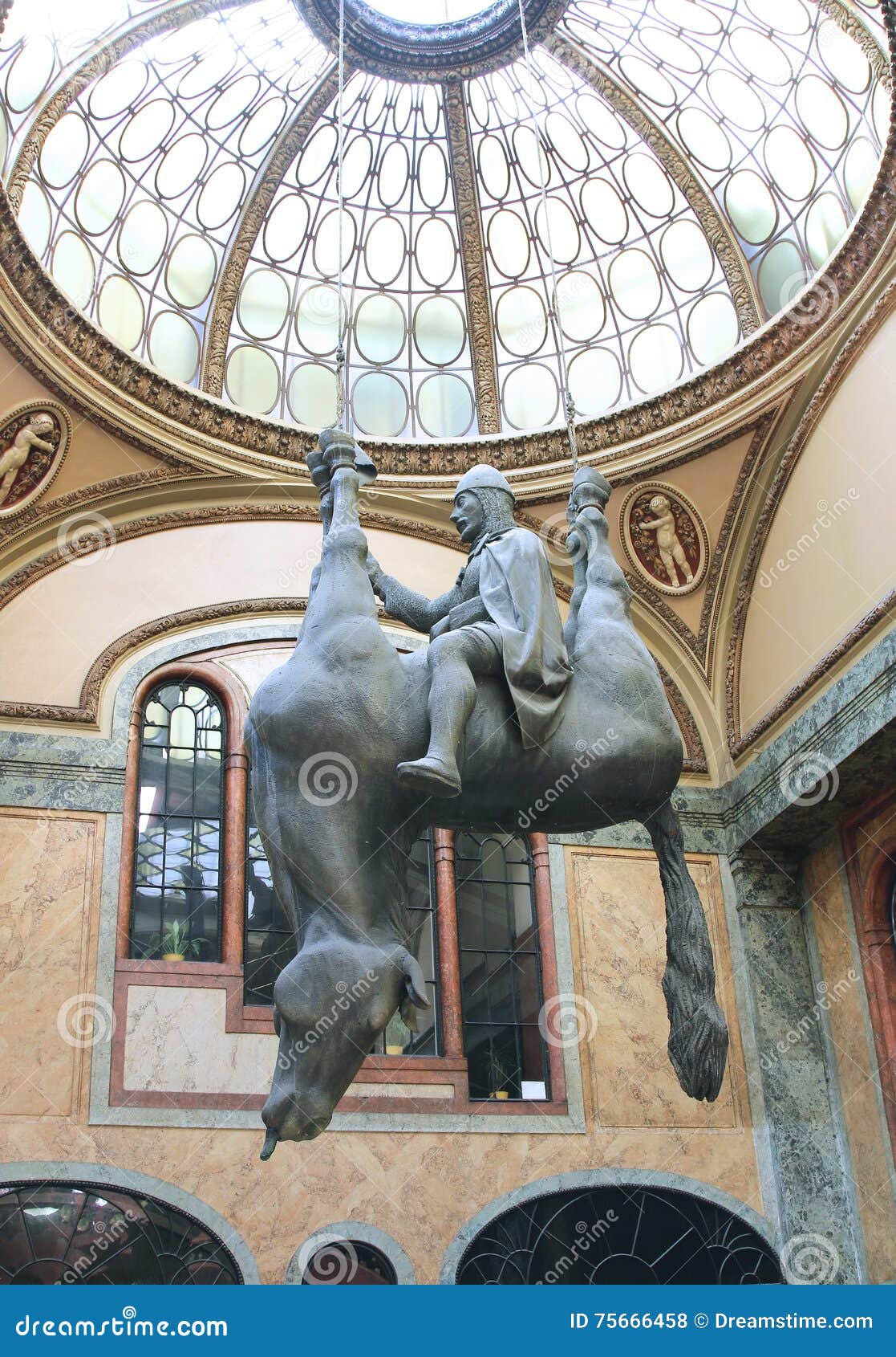 Inverted horse sculpture editorial stock photo. Image of prague - 75666458