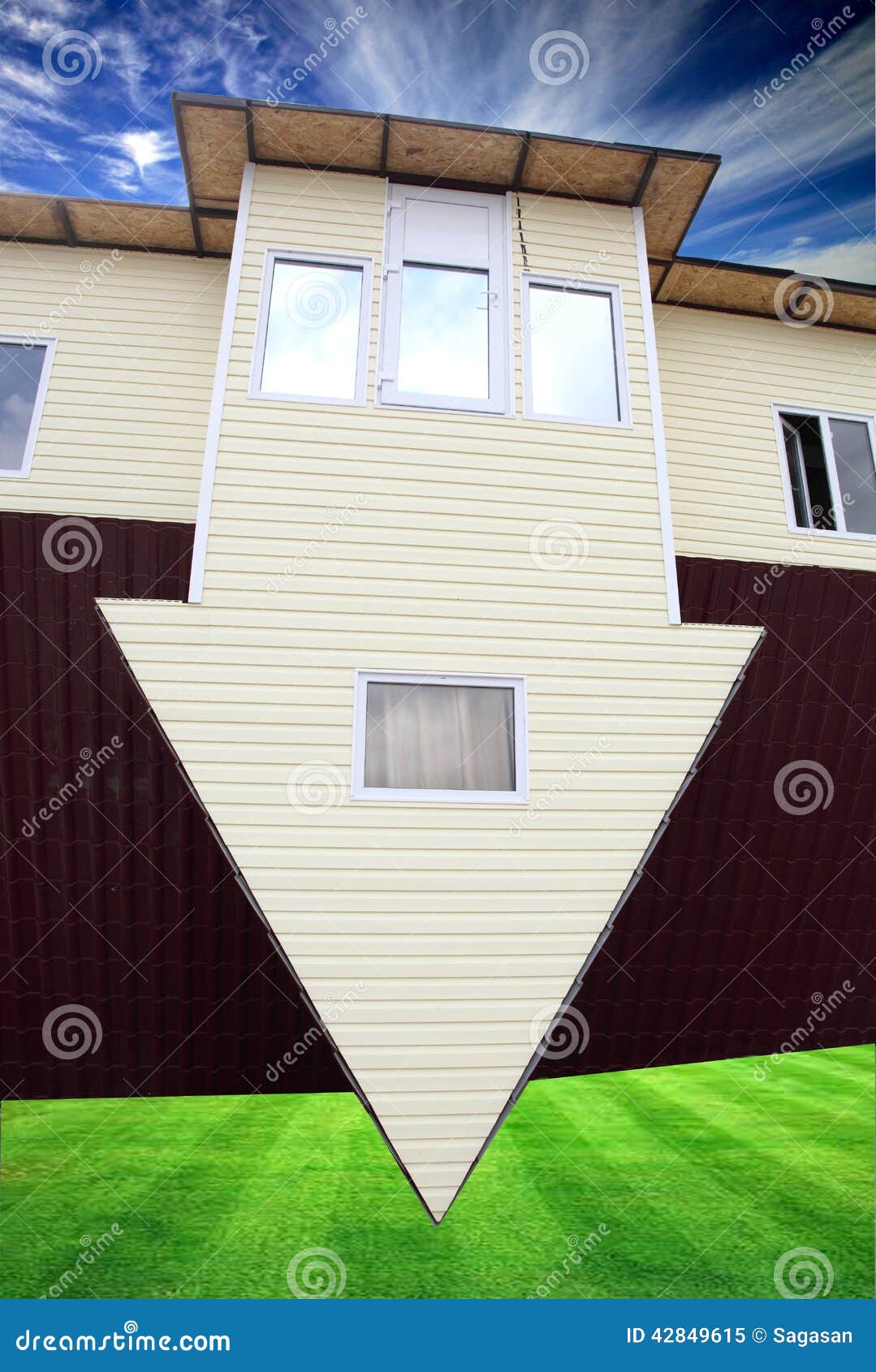 Inverted house stock image. Image of poland, document - 42849615