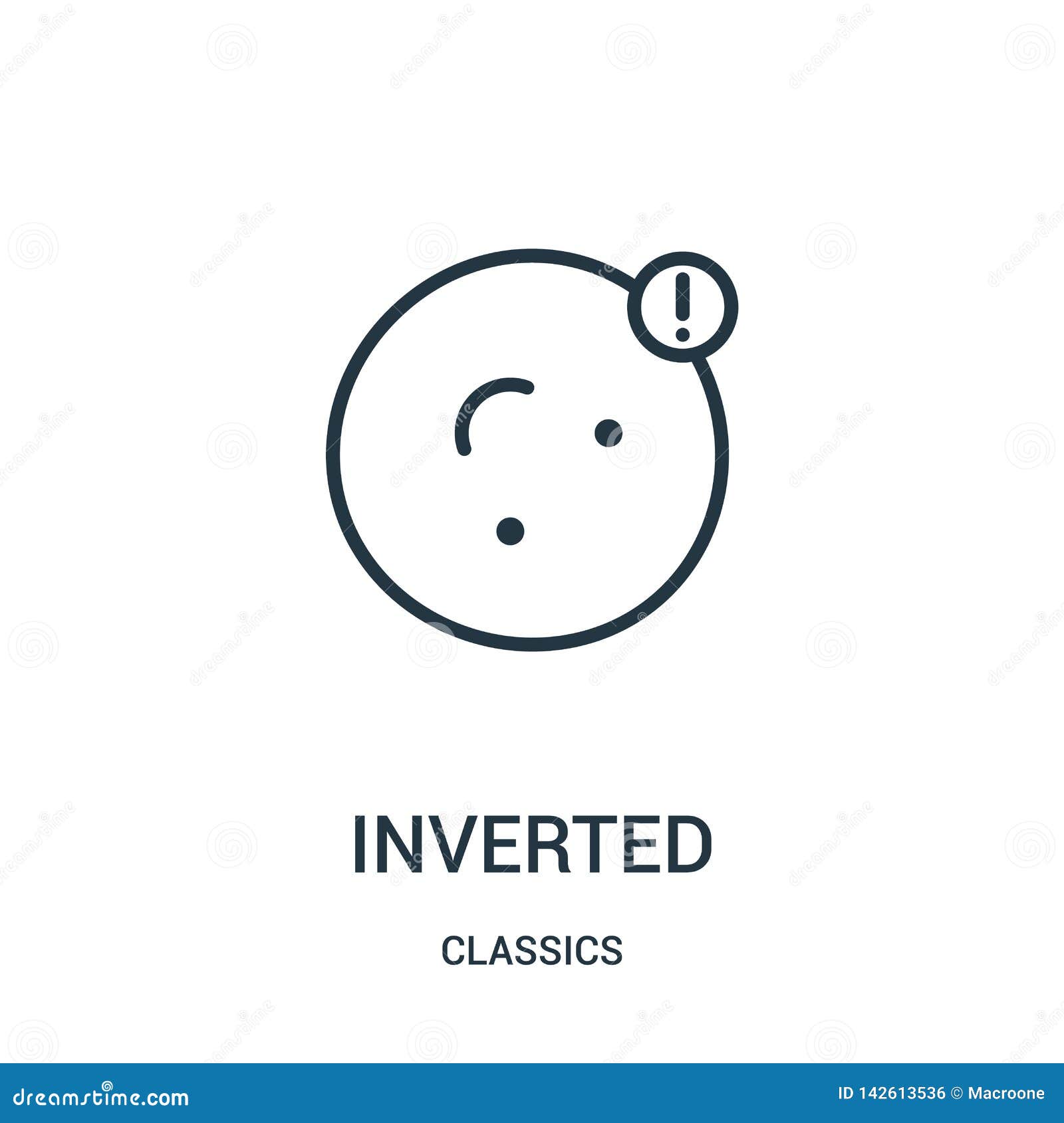 Inverted Icon Vector From Classics Collection. Thin Line Inverted ...