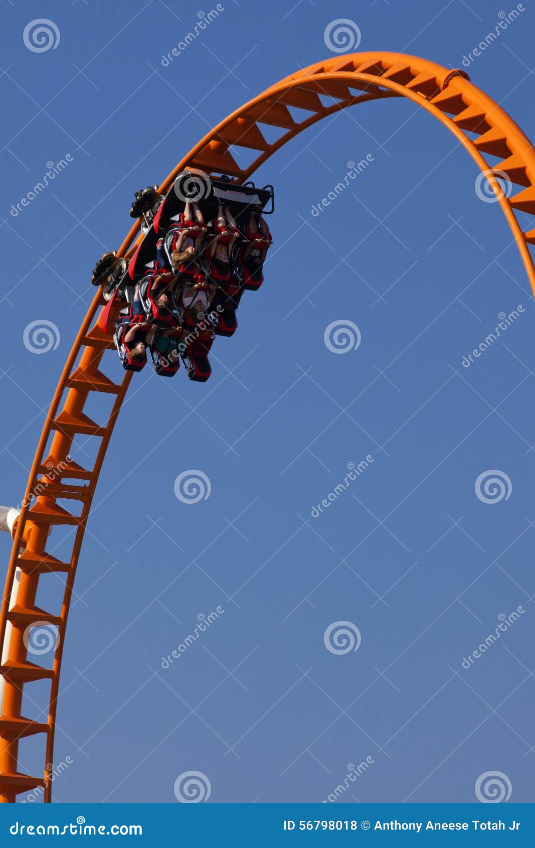 Inverted Modern Roller Coaster Editorial Stock Photo - Image of city ...