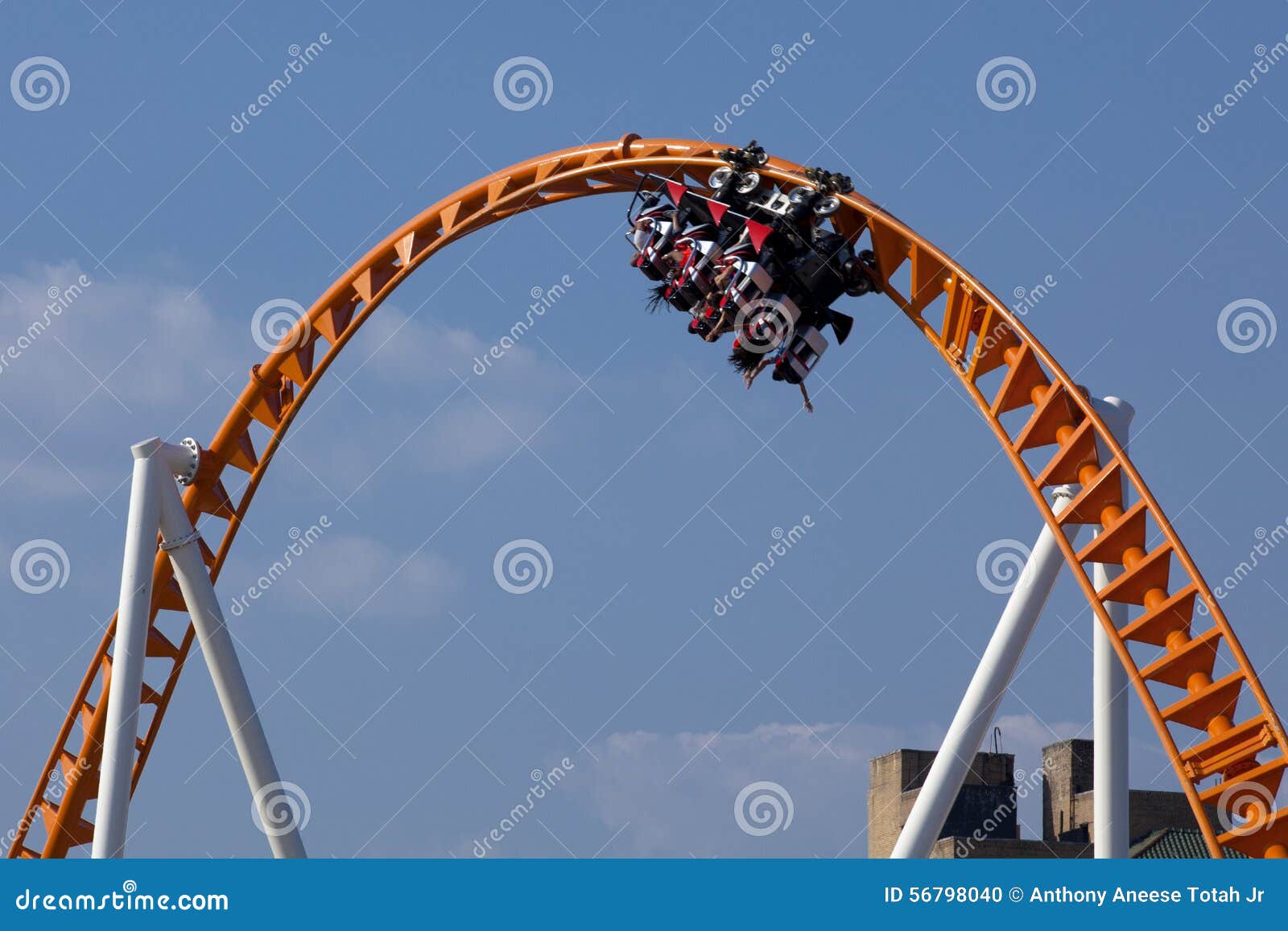 Inverted Modern Roller Coaster Stock Photo - Image of roller, coaster ...