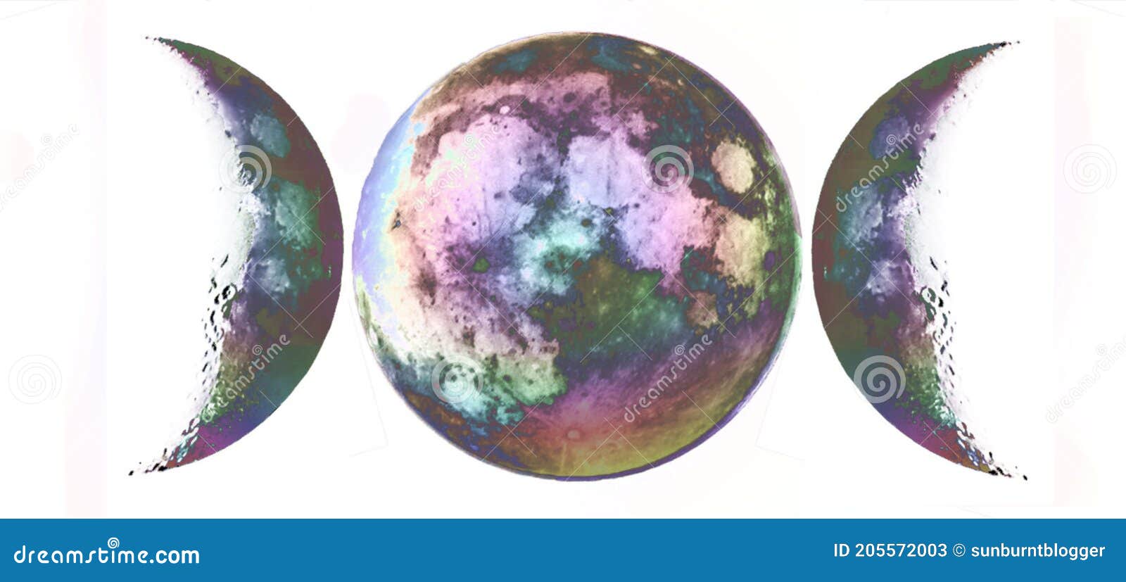 Inverted Moon Half and Full Moon Phase Stock Image - Image of ball ...