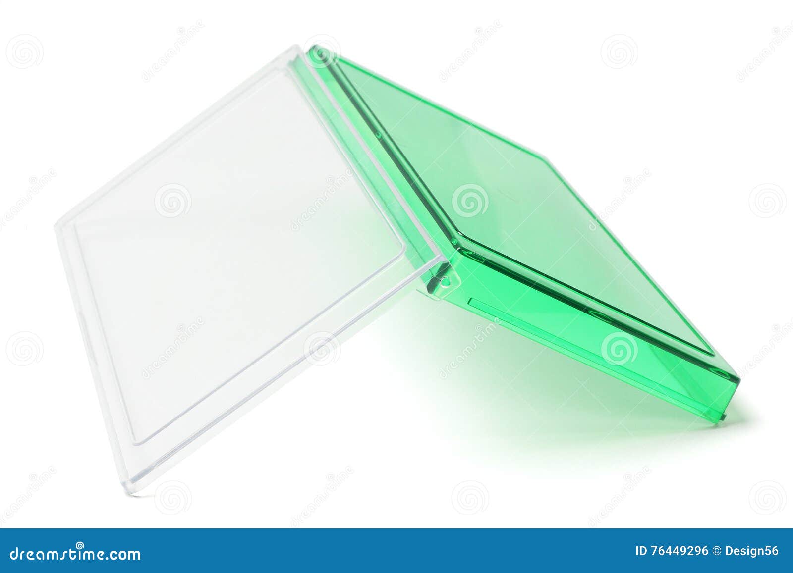 Inverted Open Green Plastic Box Stock Photo - Image of plastic, blank ...