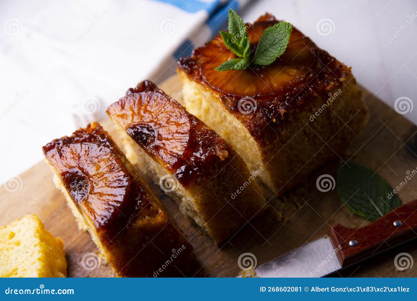 Inverted Pineapple Sponge Cake. Stock Photography | CartoonDealer.com ...