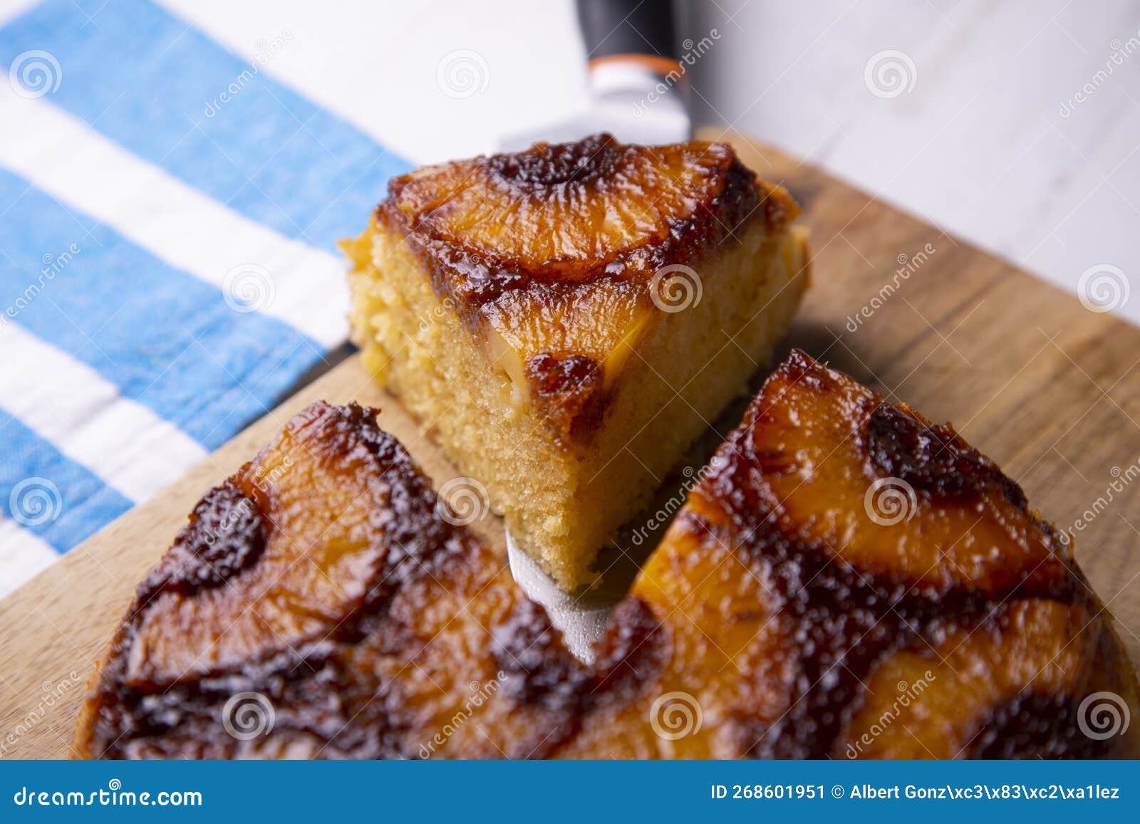 Inverted Pineapple Sponge Cake. Stock Photography | CartoonDealer.com ...