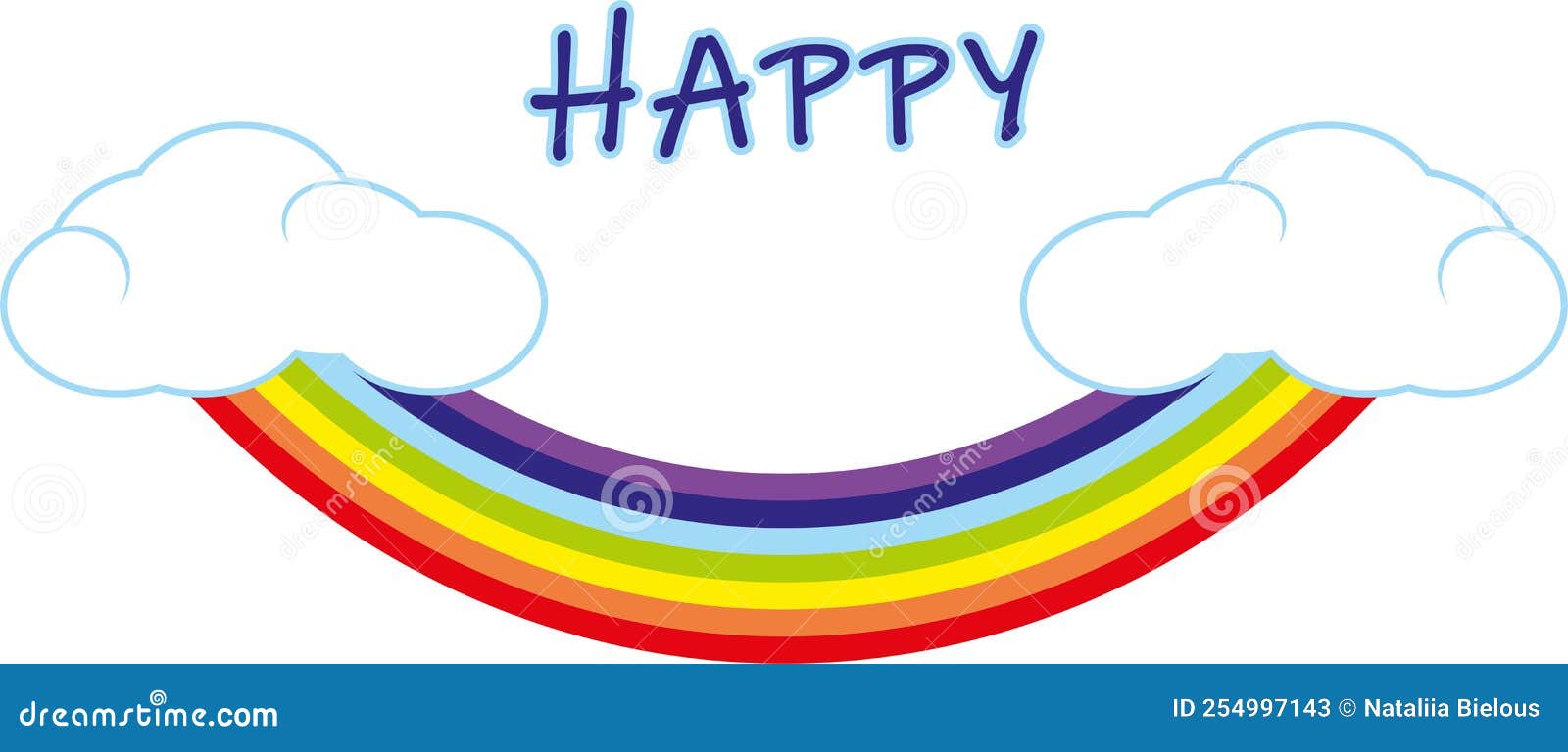 Inverted Rainbow in the Shape of a Smile Stock Vector - Illustration of ...