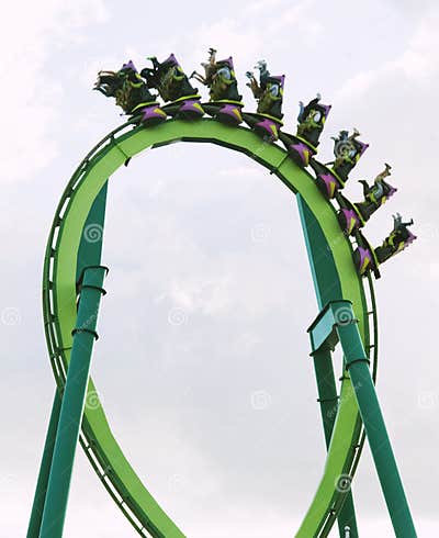 Inverted roller coaster stock photo. Image of entertainment - 17146698