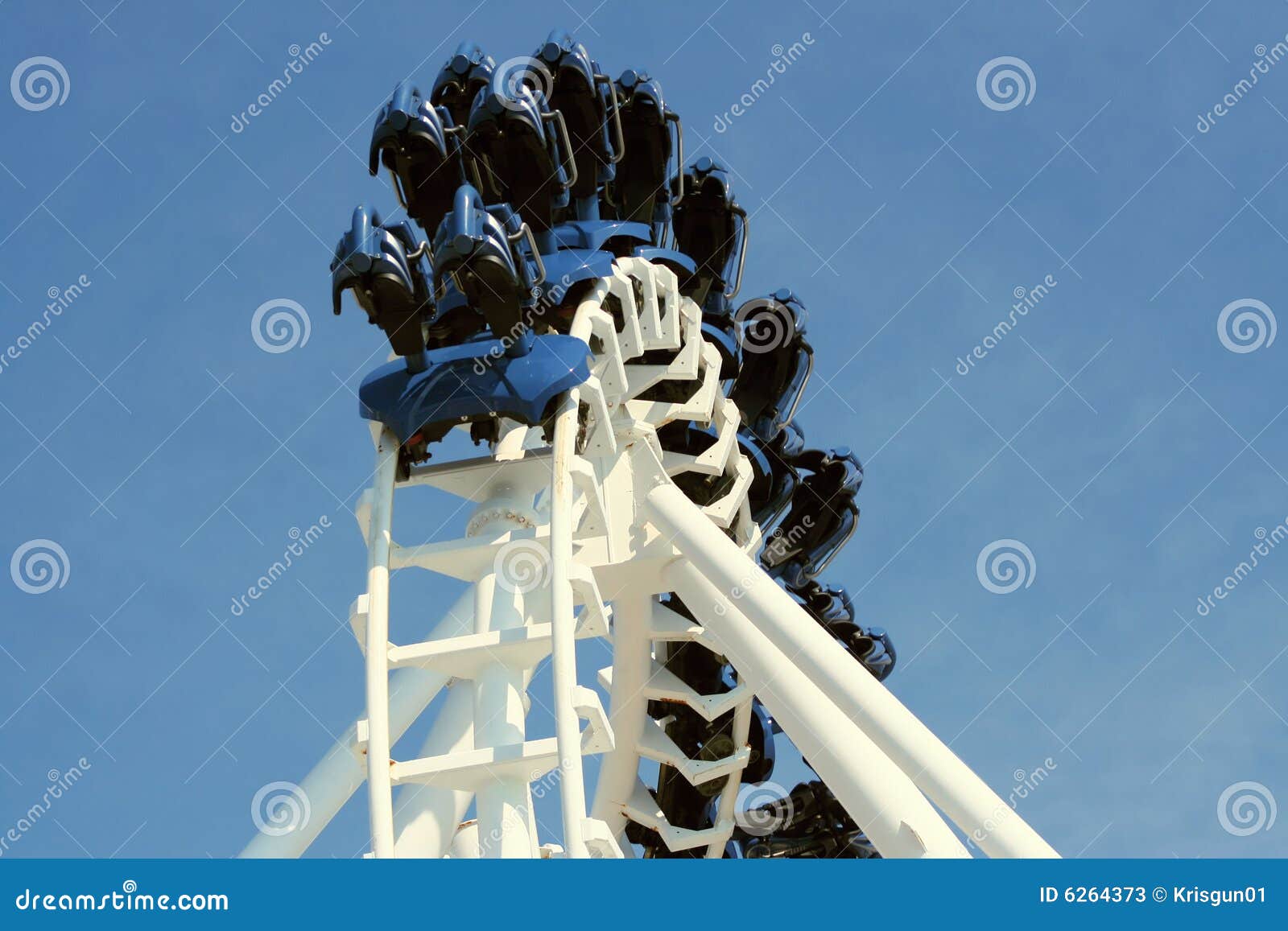 Inverted Roller Coaster stock image. Image of hill, beams - 6264373