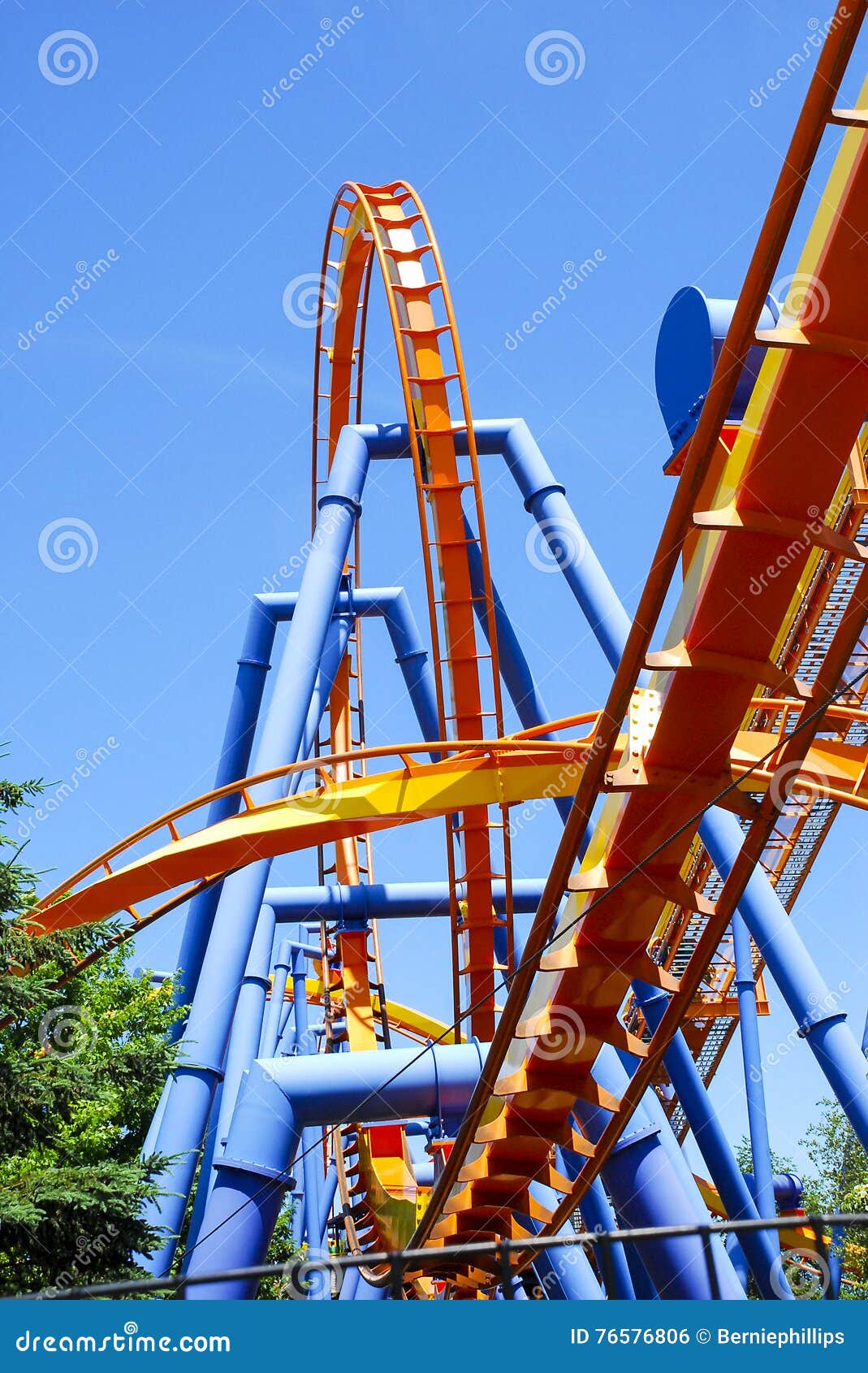 Inverted Roller Coaster Loop Stock Photo - Image of upside, hanging ...