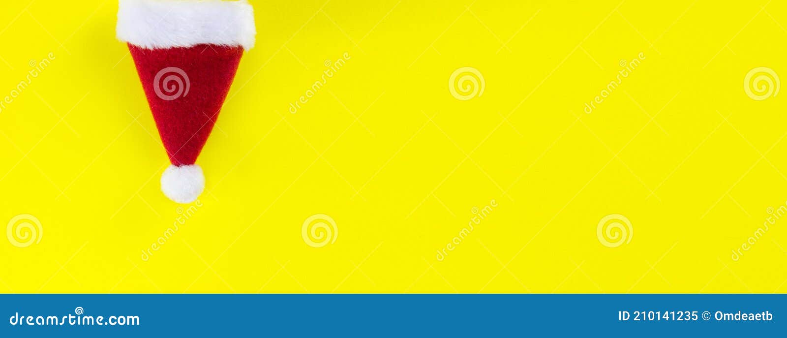 Inverted Santa S Red Hat on Yellow Background Stock Image - Image of ...