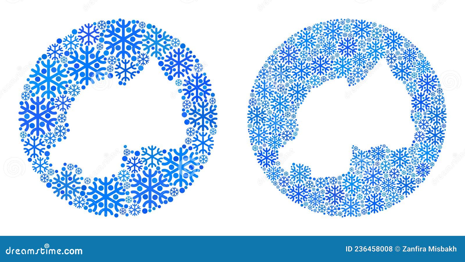 Inverted Spheric Rwanda Map - Snowflake Collage with Empty Space Stock ...