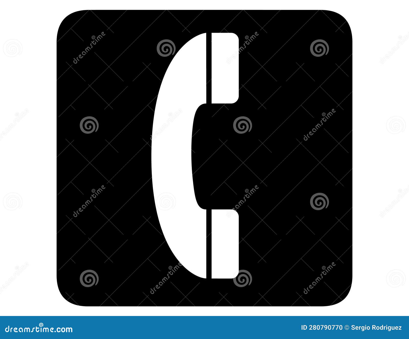 Inverted Telephone Icon Sign Against a White Background Stock Vector ...