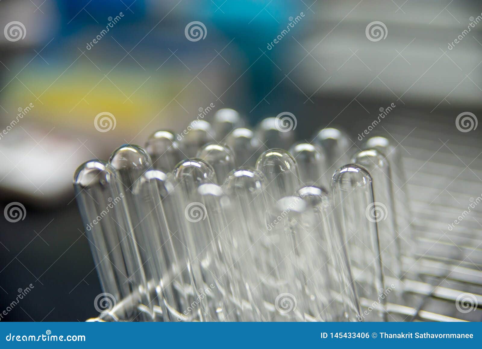 Inverted test tubes stock photo. Image of closeup, glass - 145433406