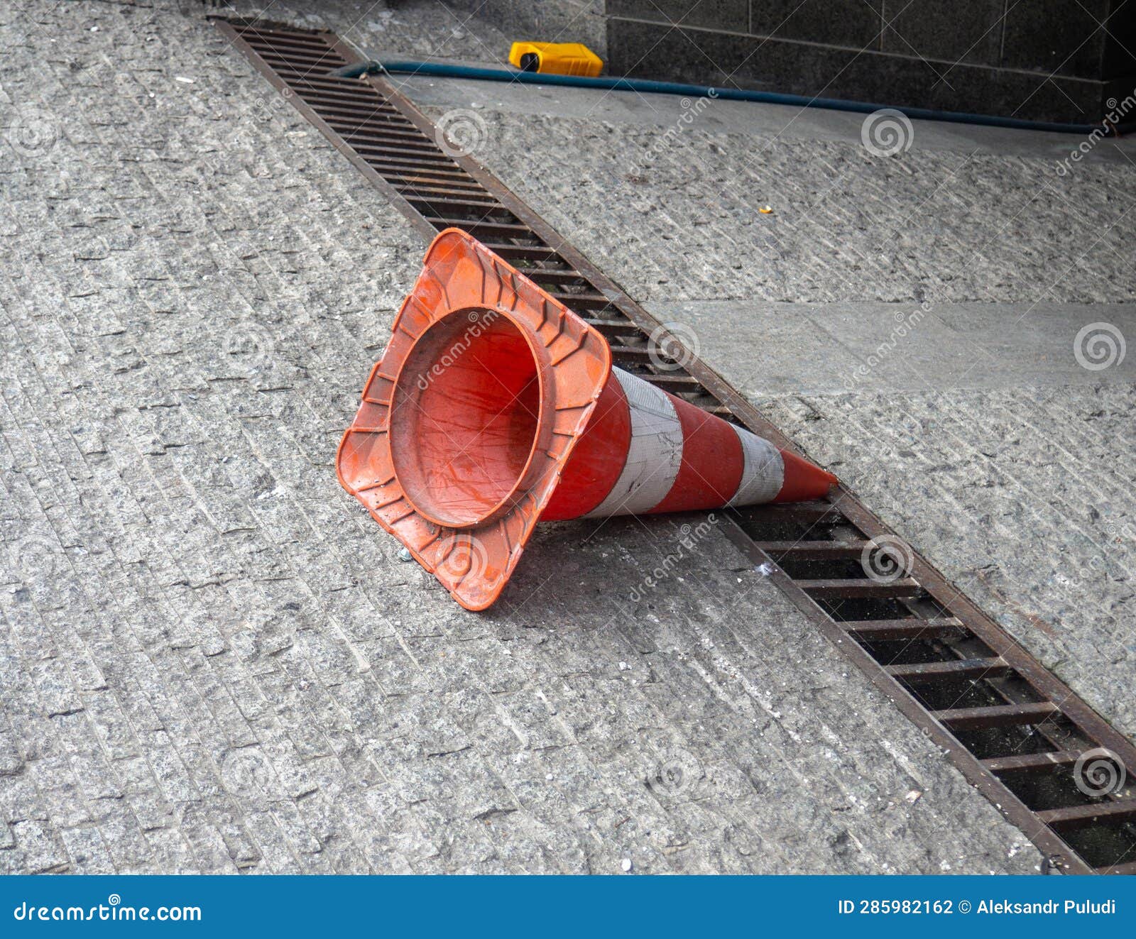 Inverted Traffic Cone. the Concept of No Traffic Stock Photo - Image of ...