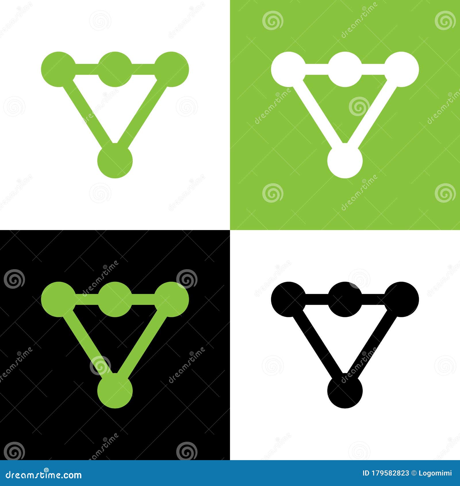 Inverted Triangle Black Outline 80s Style Sketch Cartoon Vector ...