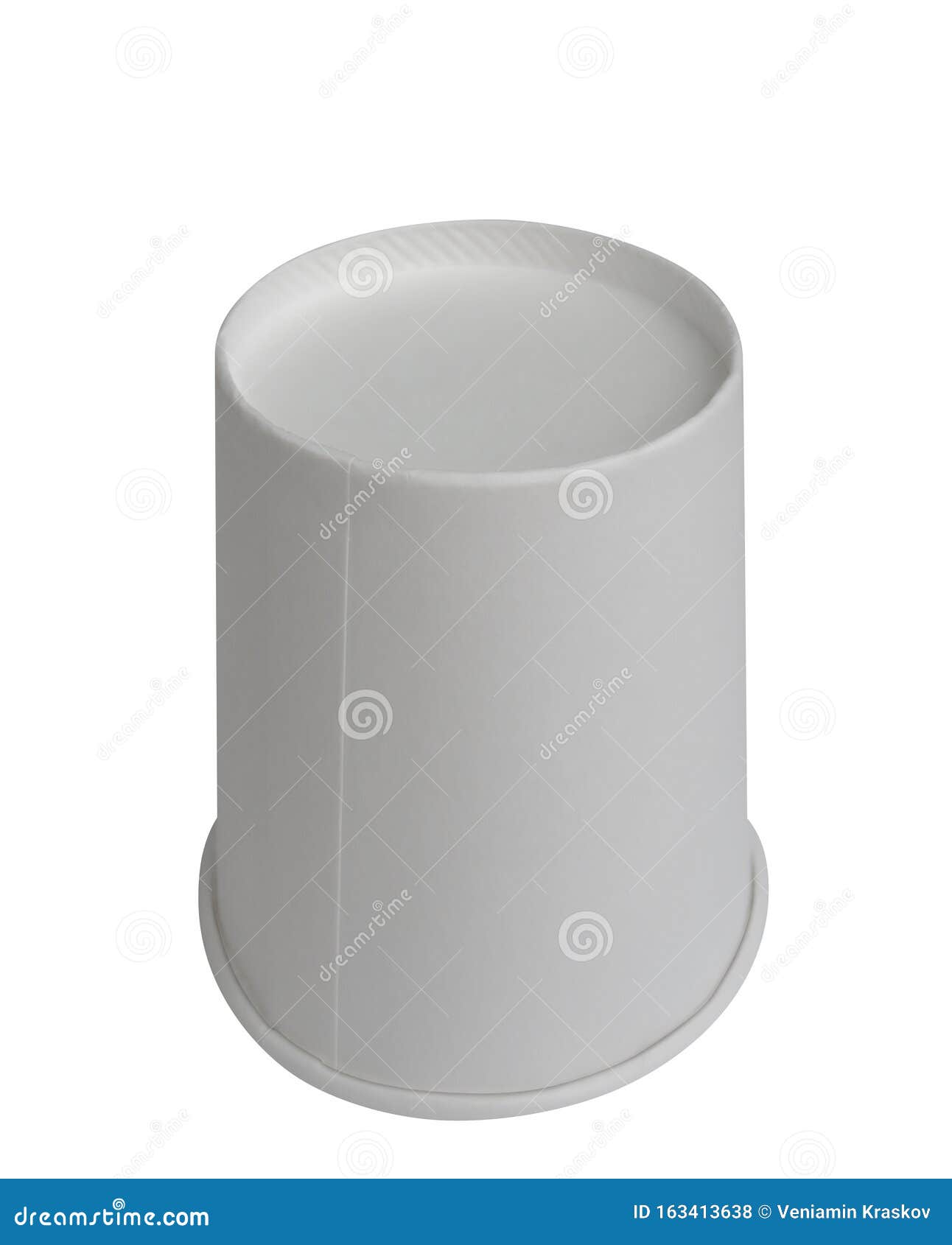 Inverted white paper cup stock photo. Image of space - 163413638