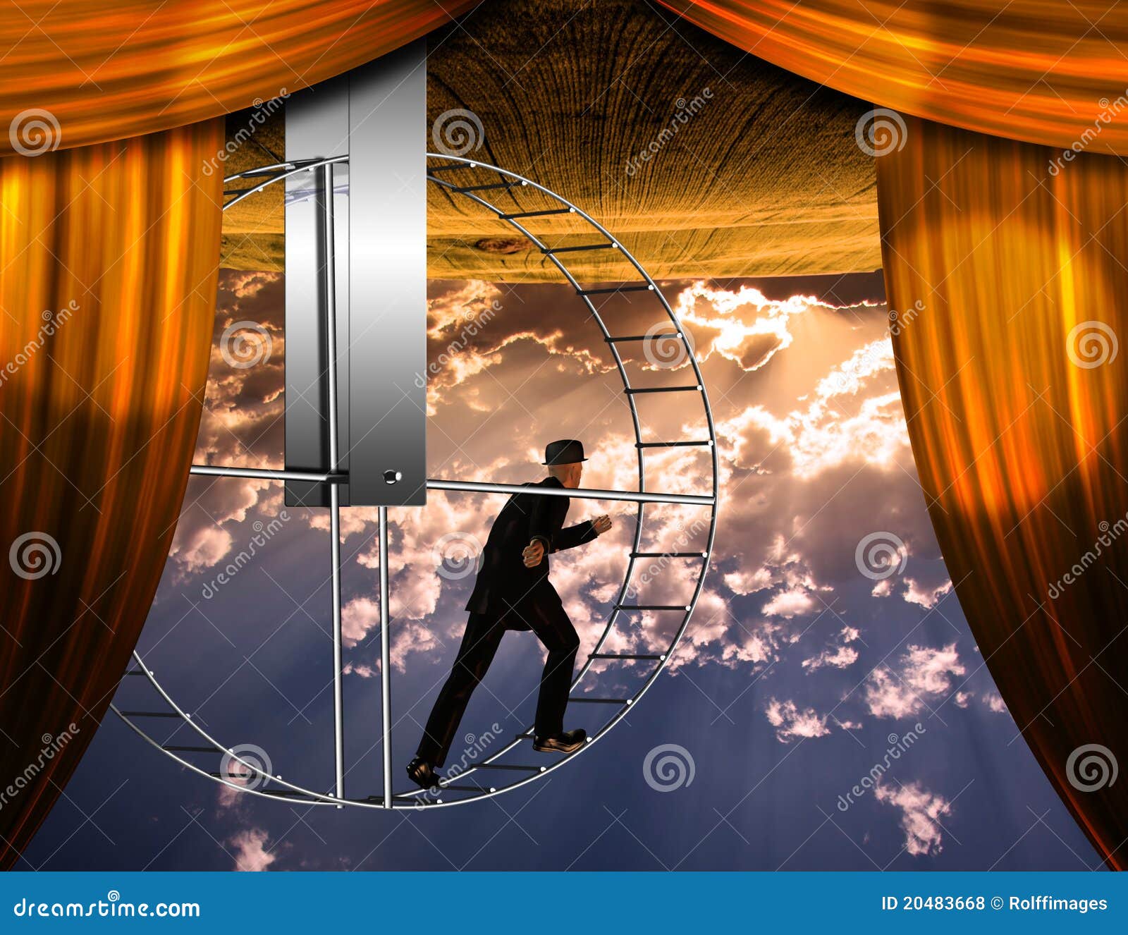 Inverted world and man stock illustration. Illustration of fitness ...